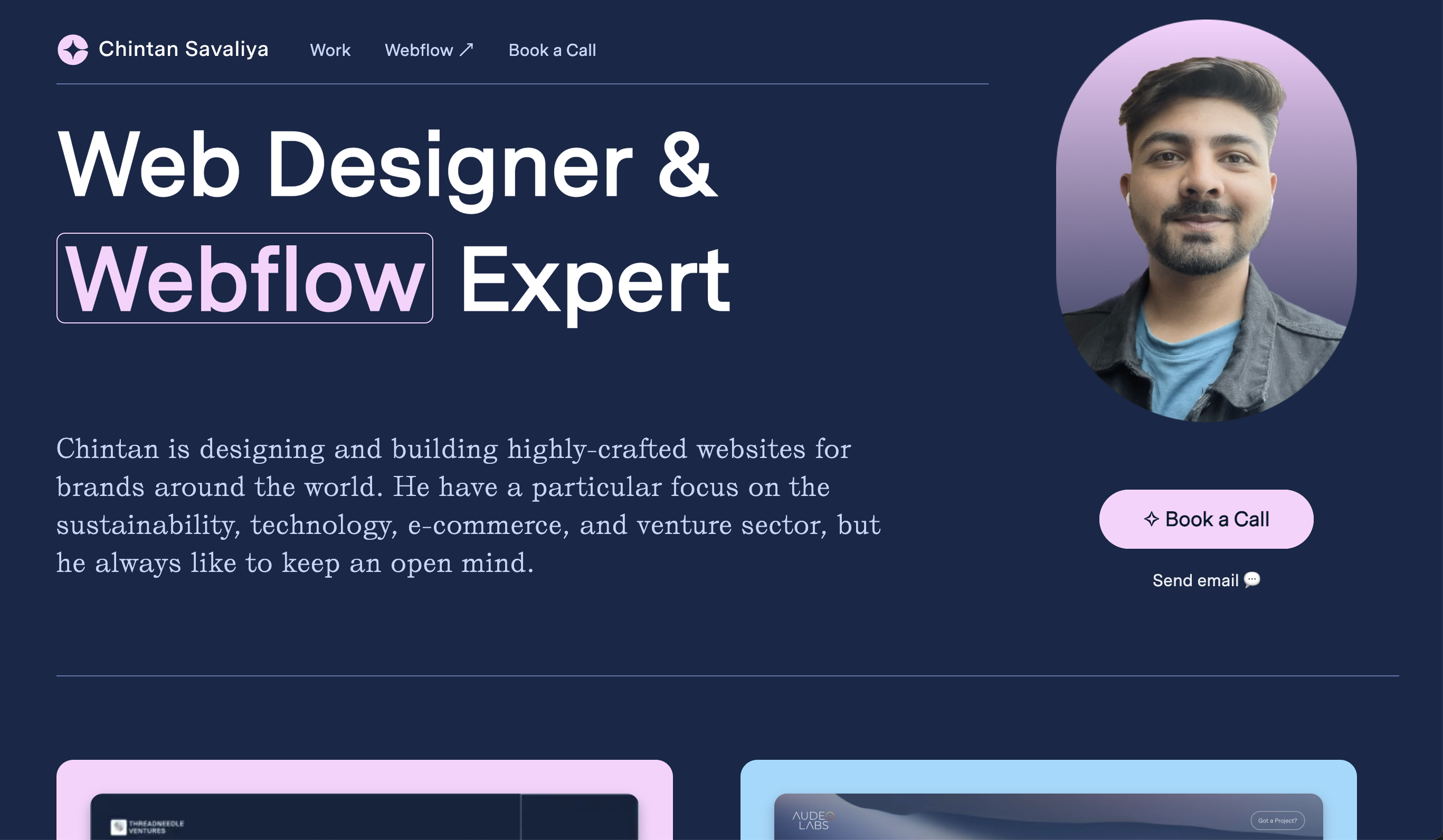Webflow developer and designer based in India | Chintan Savaliya